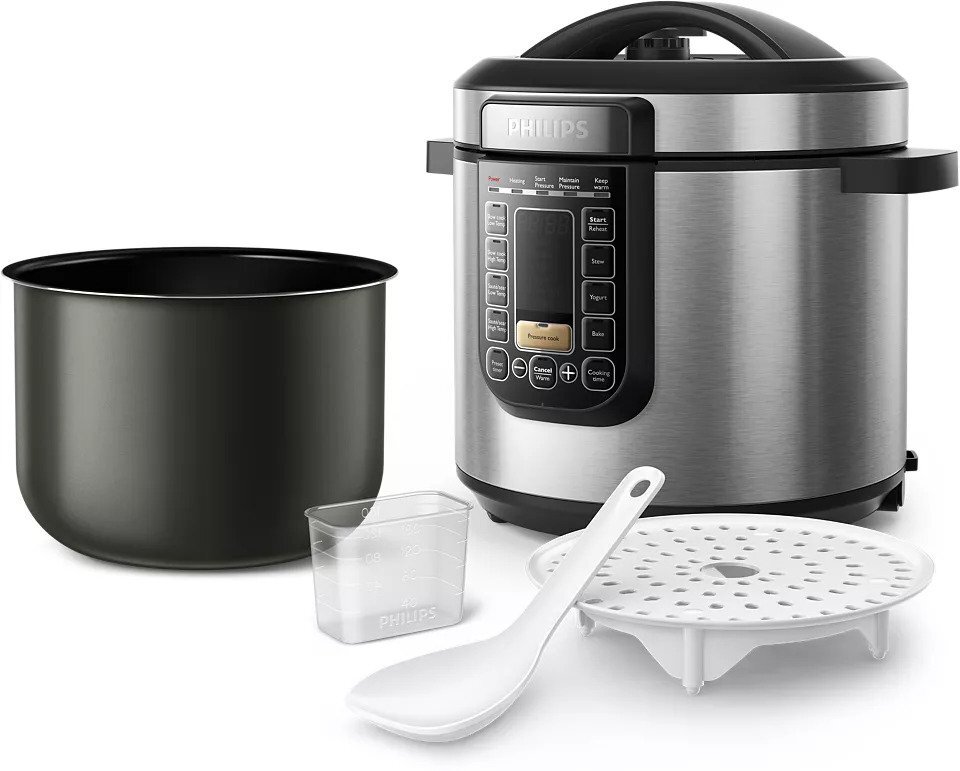 PHILIPS HD2237 Viva Collection All-in-One Multicooker, ProCeramic+ pot ...